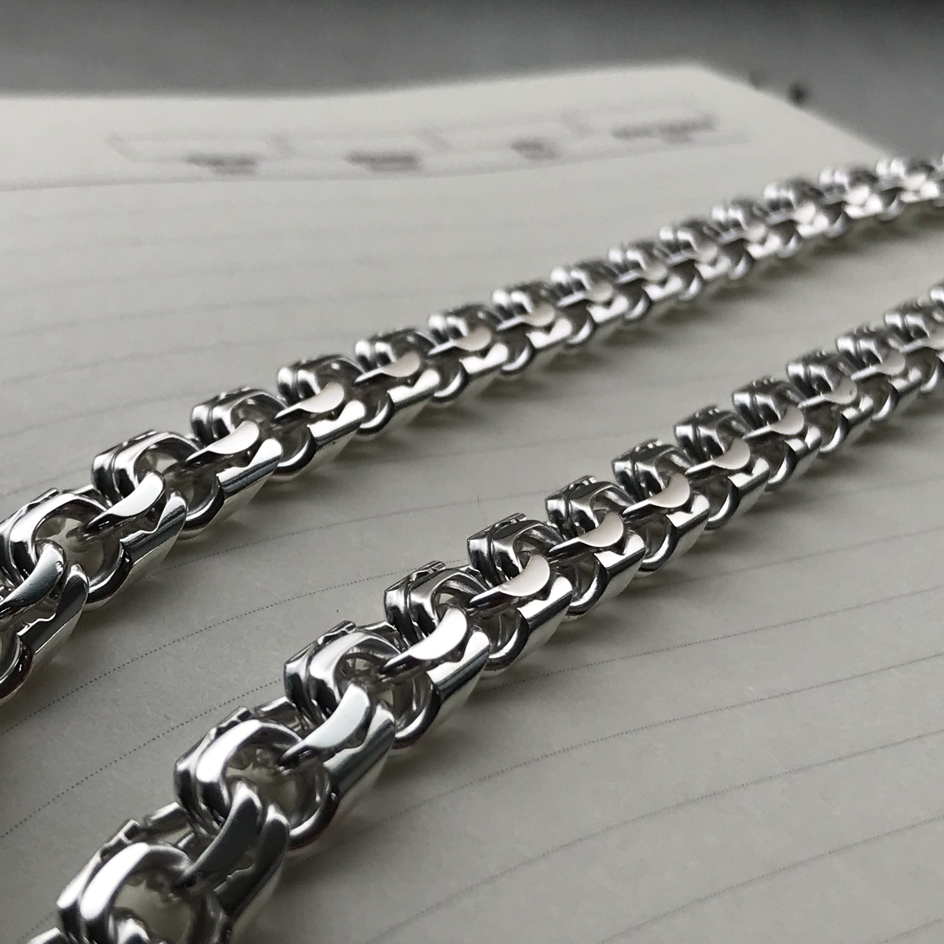 925' Sterling Silver Chain, Mens Necklace, Men Silver Necklace, Women ...