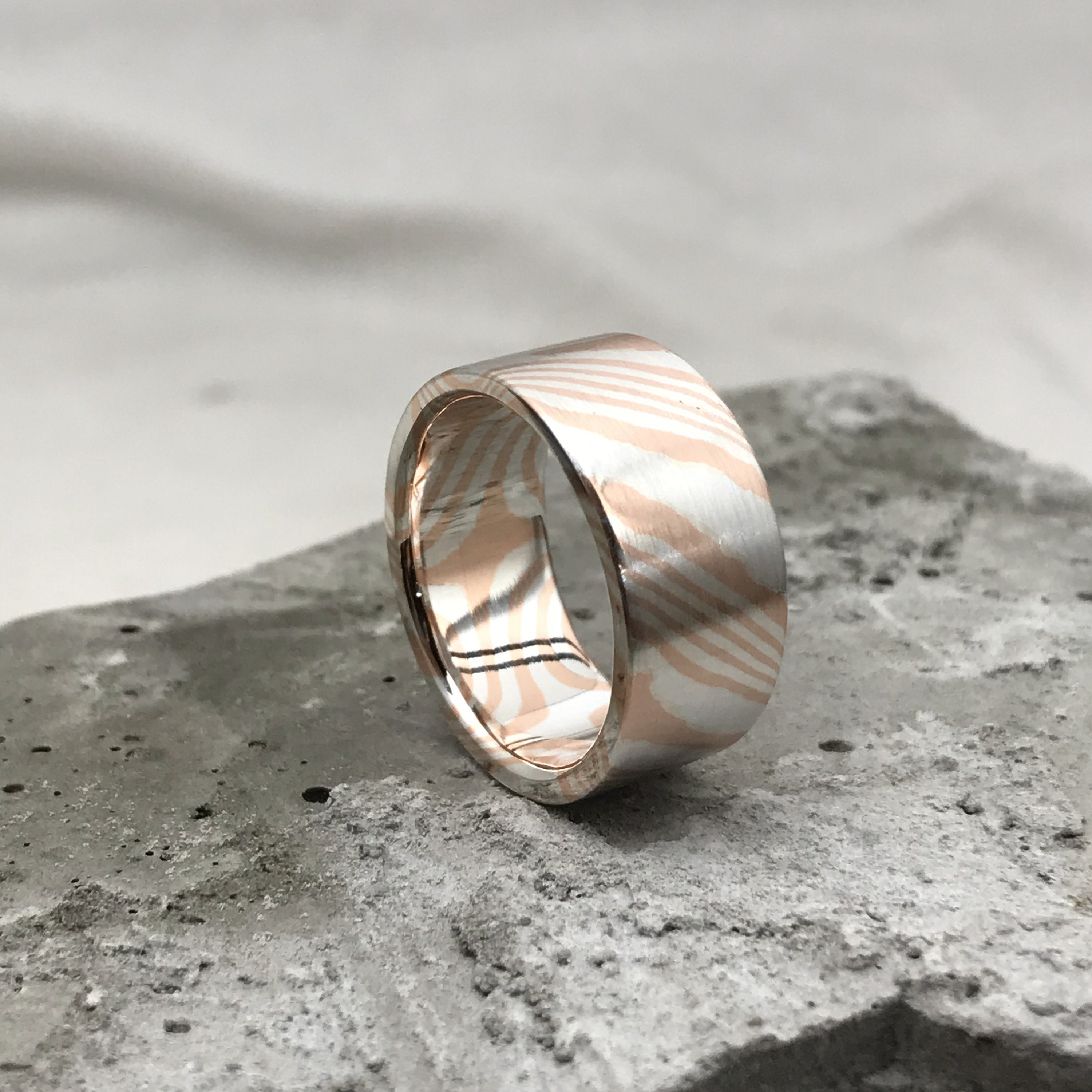 Mokume Gane Ring Mokume Gane Wedding Rings Mokume Gane | Etsy