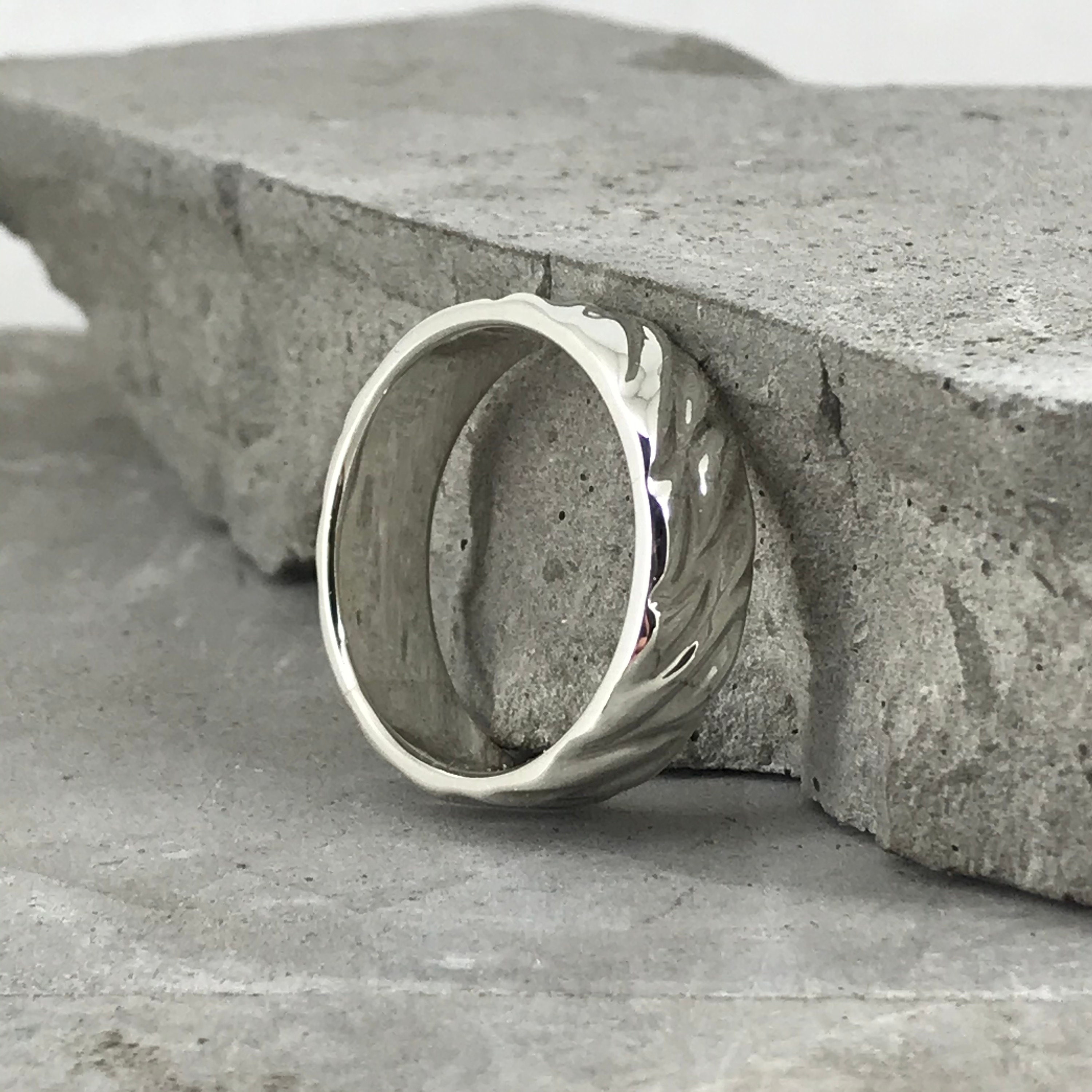 Modern Silver Men Ring Band Men Ring Wedding Men Ring | Etsy