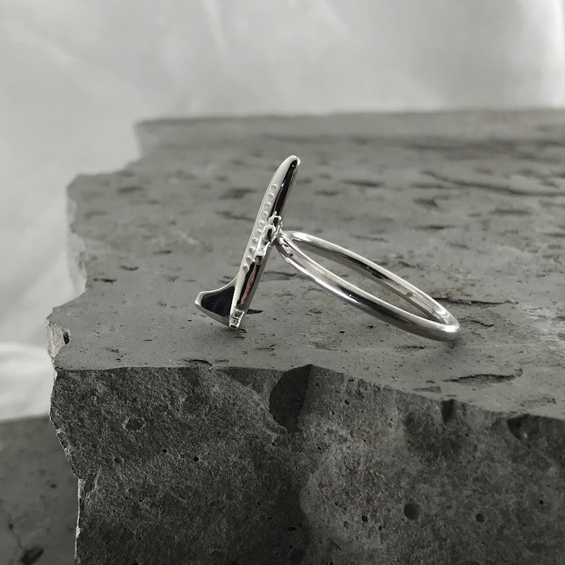 Airplane Ring Silver Airplane Ring Silver Ring Travel Ring | Etsy