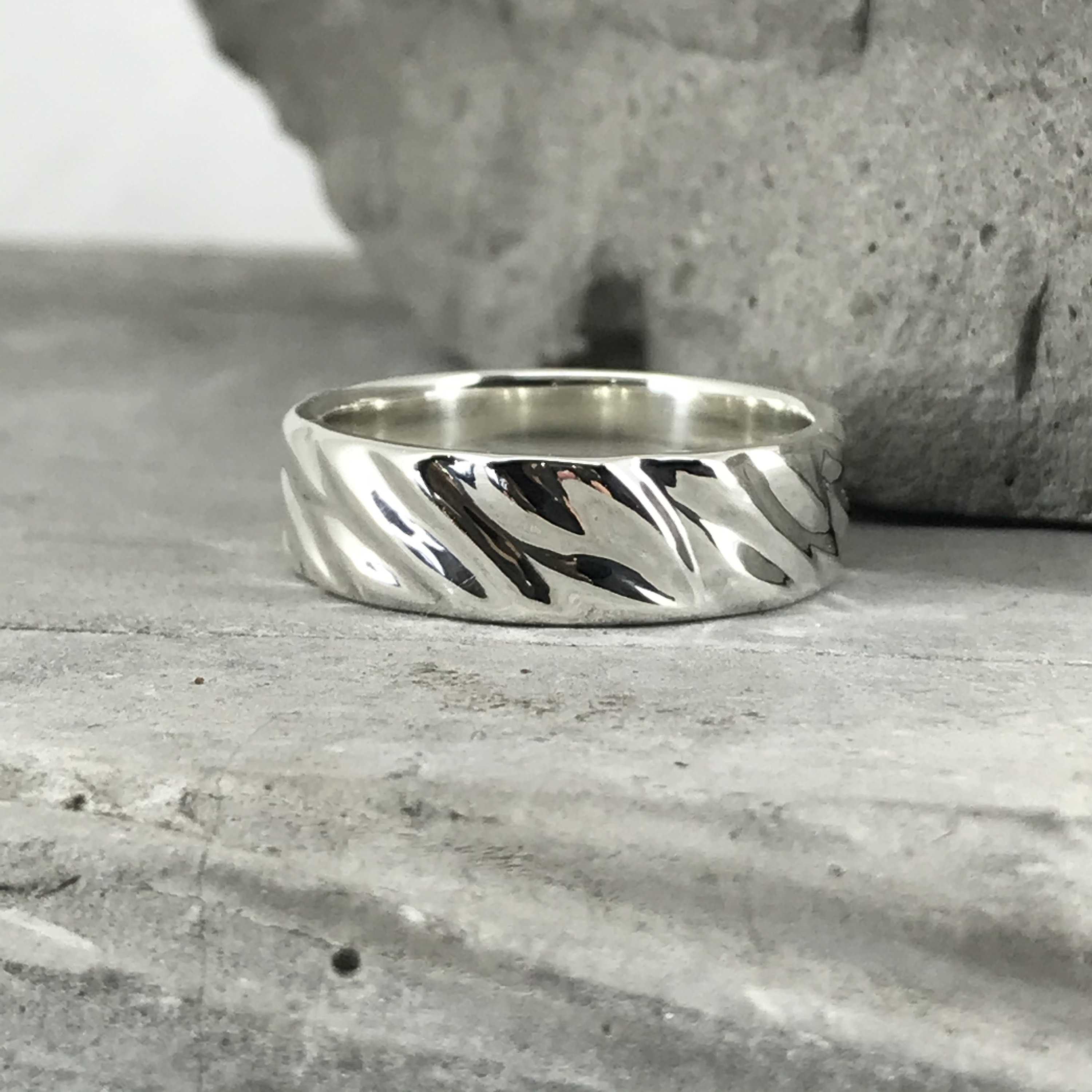Modern Silver Men Ring Band Men Ring Wedding Men Ring - Etsy