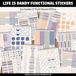 Life is Dandy Functional Digital Stickers Pre-cropped PNG Files With ...