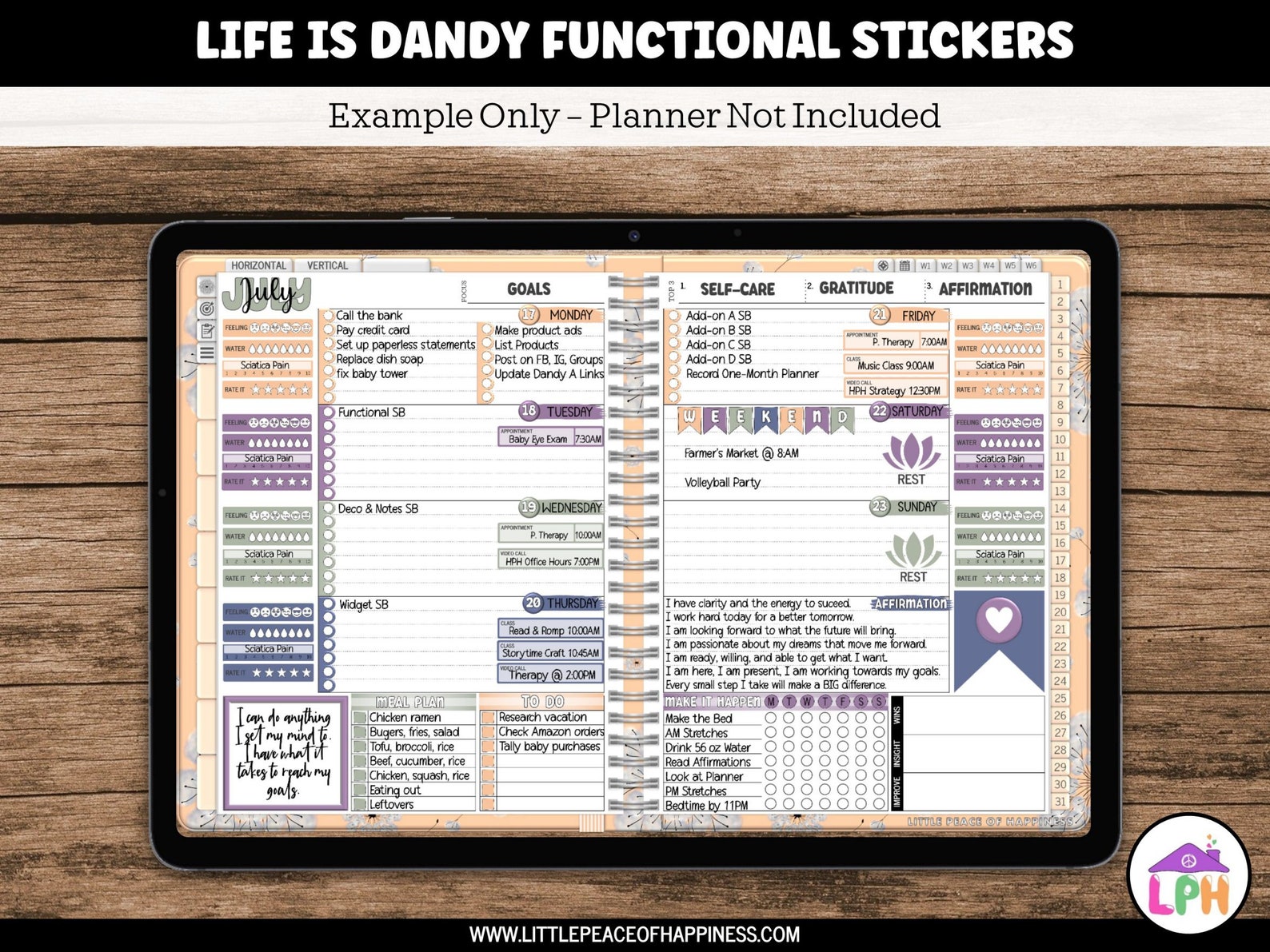 Life is Dandy Functional Digital Stickers Pre-cropped PNG Files With ...