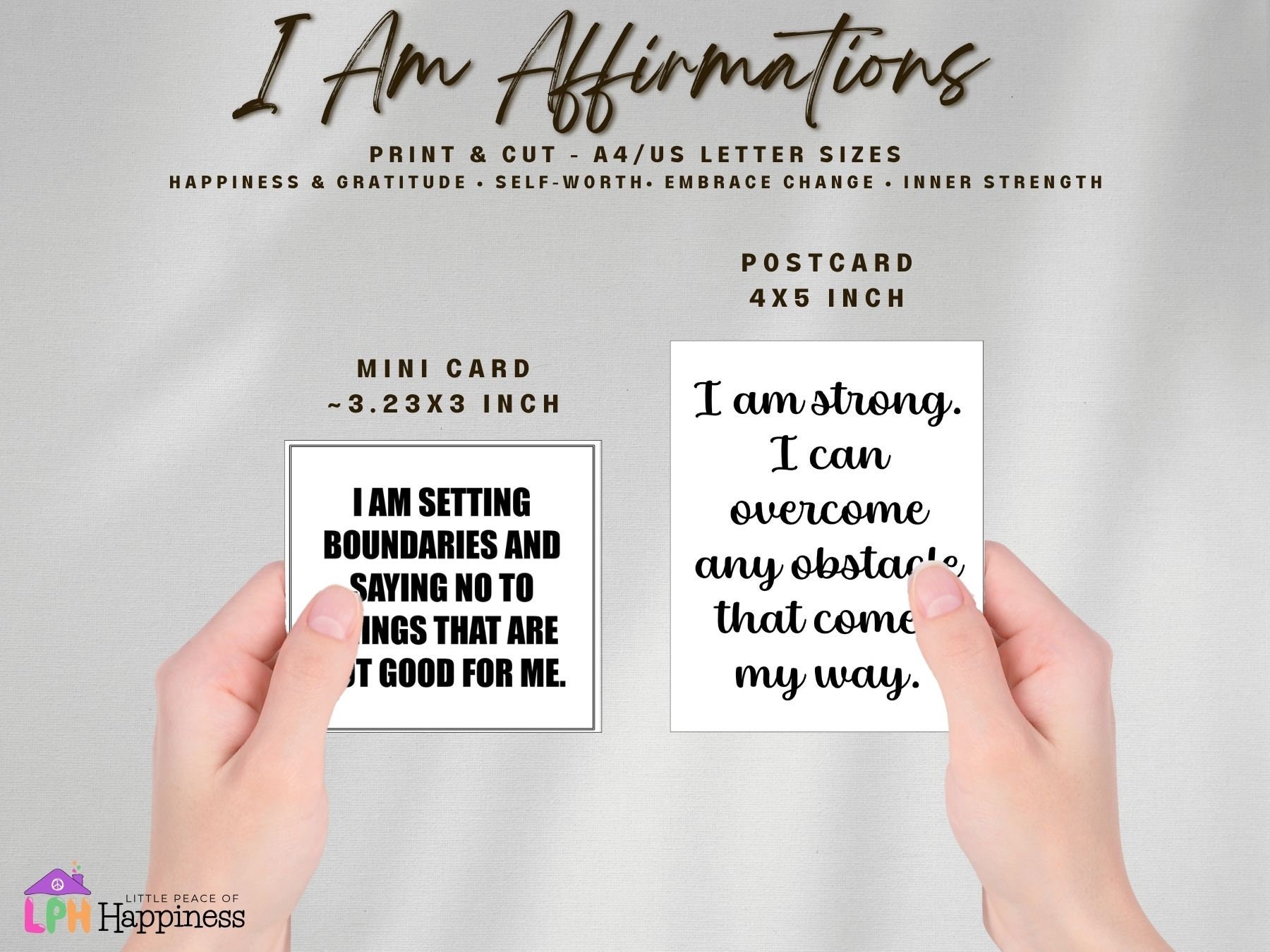 Black White Affirmation Cards Printable Vision Board Dashboard Décor ...