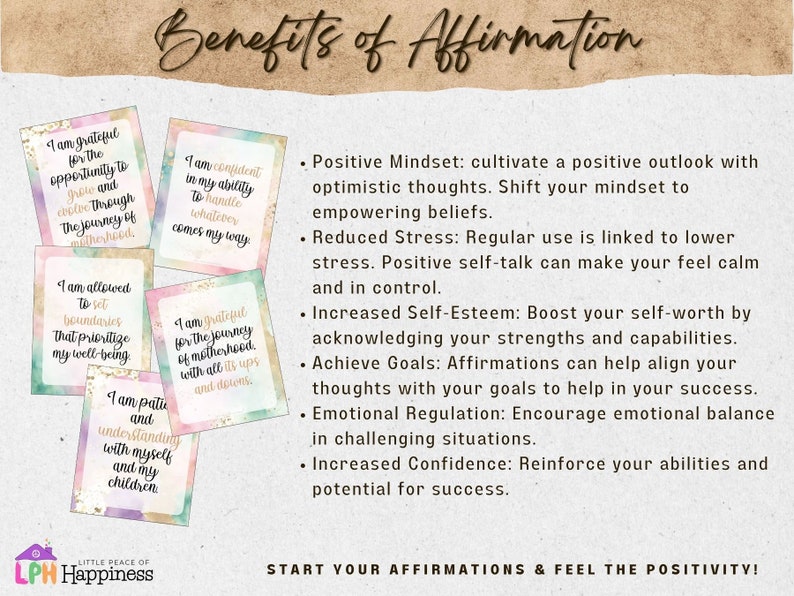 Mom Affirmation Cards | Printable Watercolor Positive Quotes (digital ...