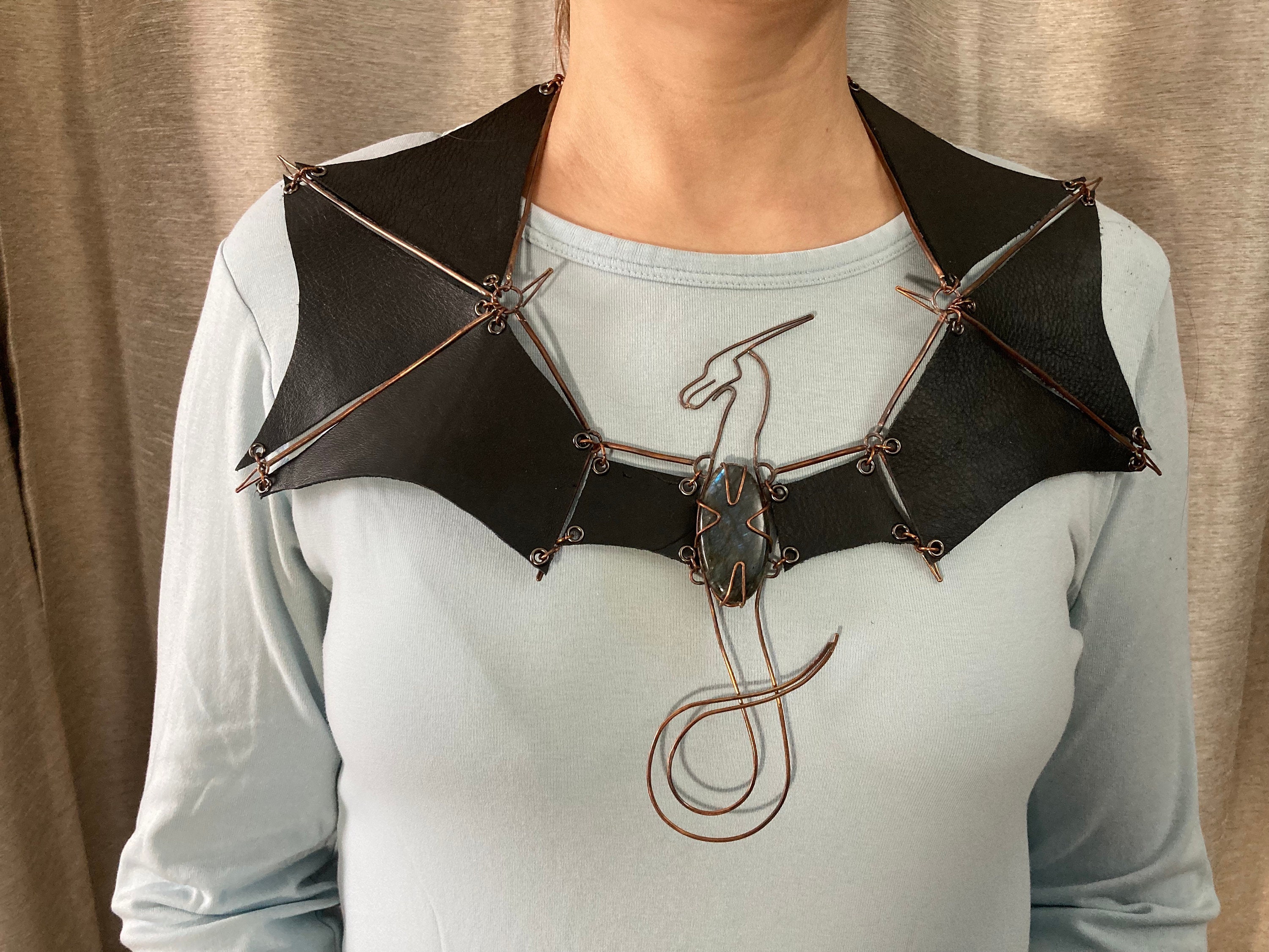 Dragon Collar Necklace, Dnd Necklace, Renaissance Faire Jewelry ...