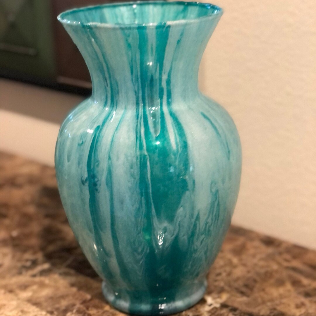 Fluid Art Painted Vase FREE SHIPPING #5903 - Etsy