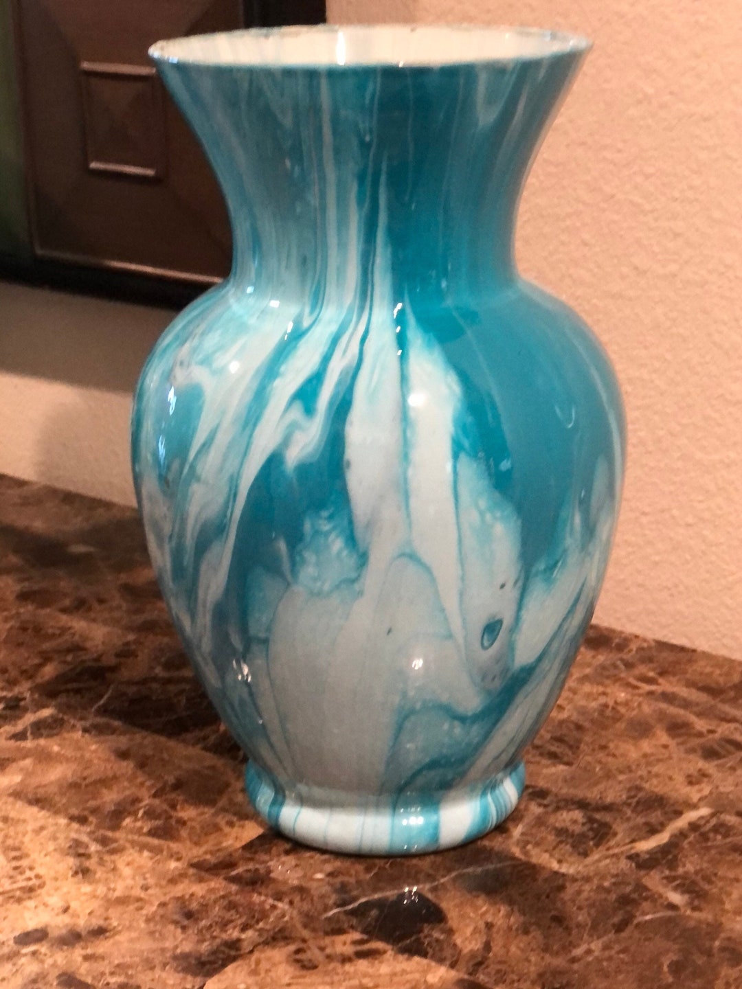 Fluid Art Painted Vase FREE SHIPPING 5902 - Etsy