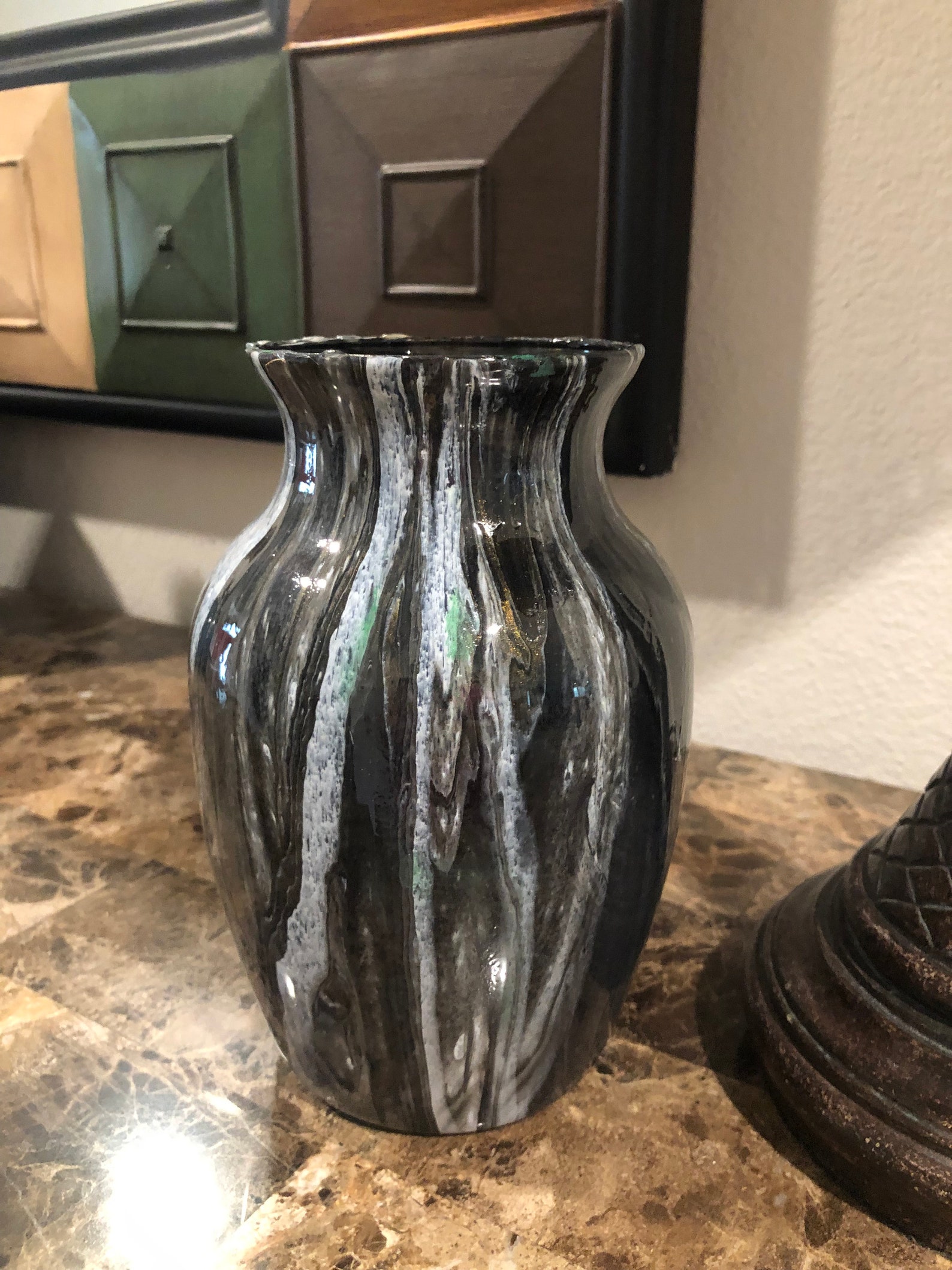Fluid Art Painted Vase FREE SHIPPING #5789 - Etsy