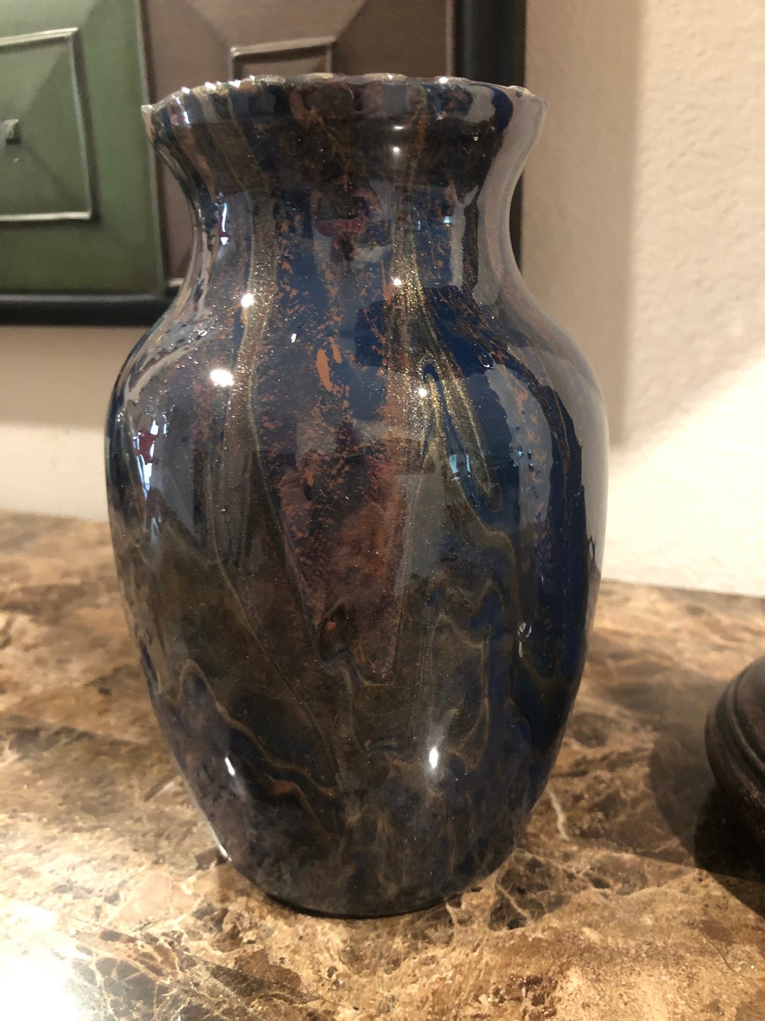 Fluid Art Painted Vase FREE SHIPPING #5790 - Etsy