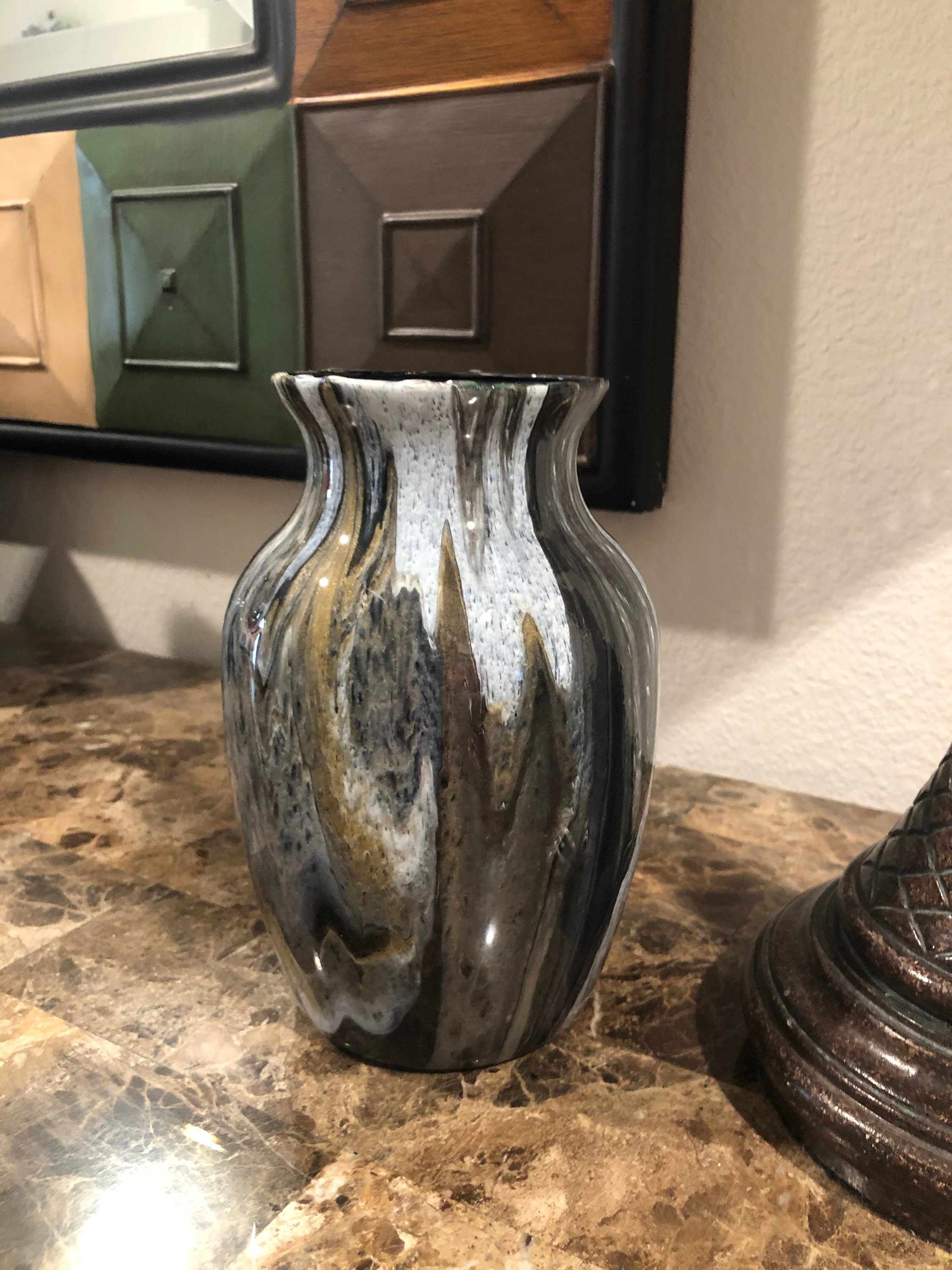 Fluid Art Painted Vase FREE SHIPPING #5789 - Etsy