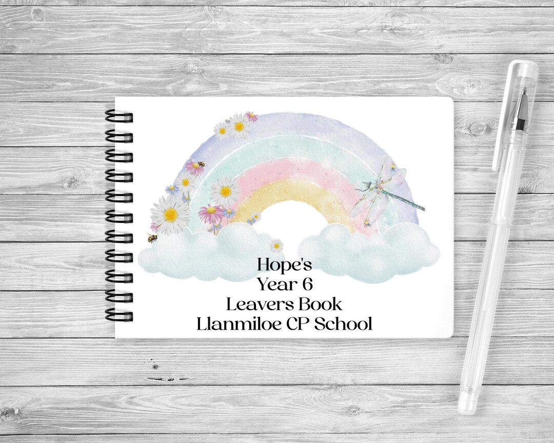 School Leavers Book, Personalised Leavers A6 Notebook for Year 6/11 ...