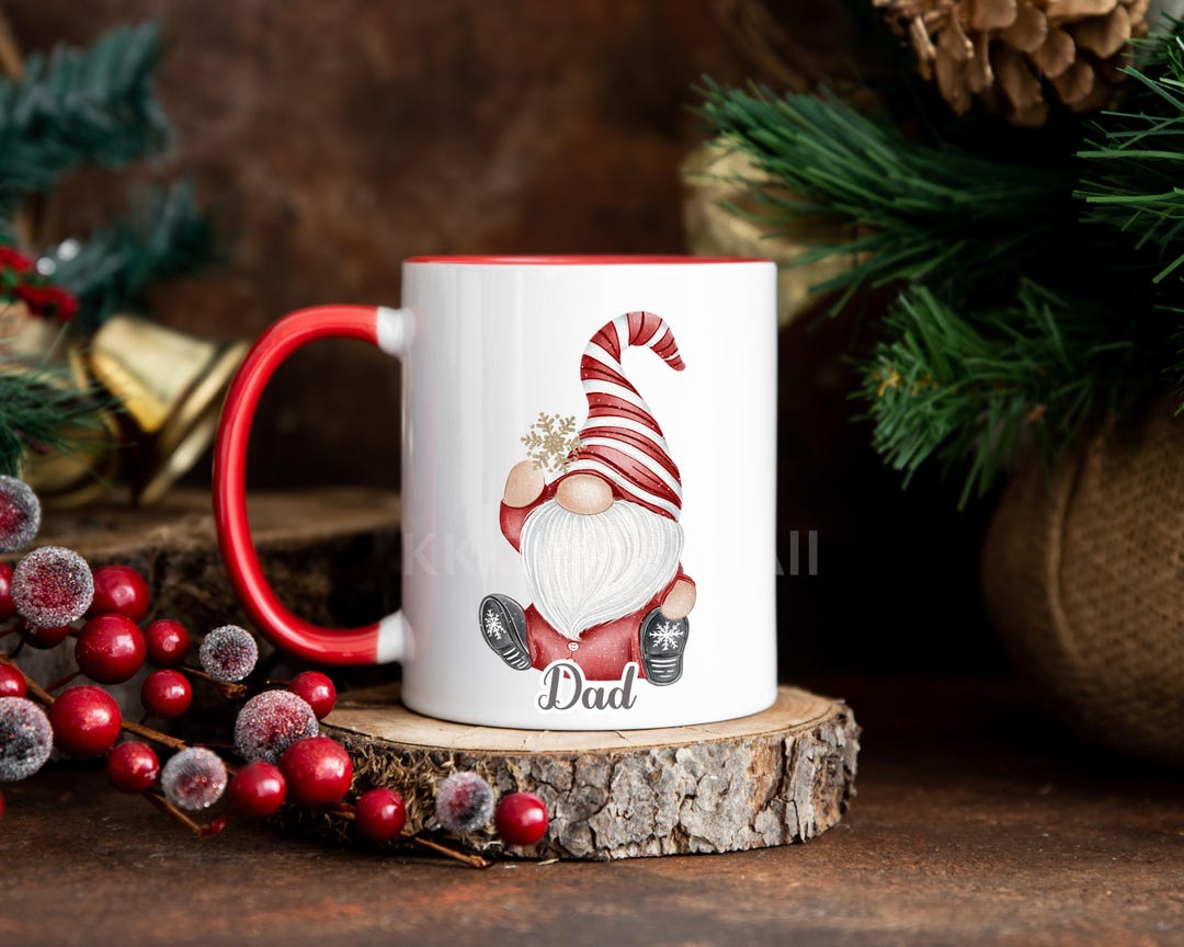 Personalised Gonk Mug, Red Christmas Gnome Mug, Christmas Cocoa Cup - Etsy