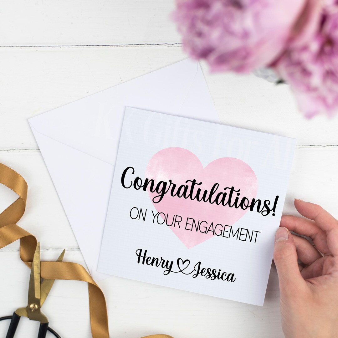 Personalised Engagement Card, Congratulations on Your Engagement Card ...