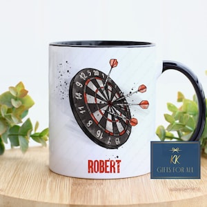 Darts Mug & Coaster, Birthday Gift for Dad, Gifts for Him, Father's Day ...