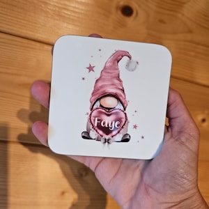 Personalised Pink Gonk Mug & Coaster for Friend or Wife Birthday Gonk ...