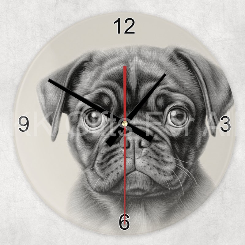 Pug Clock - Etsy