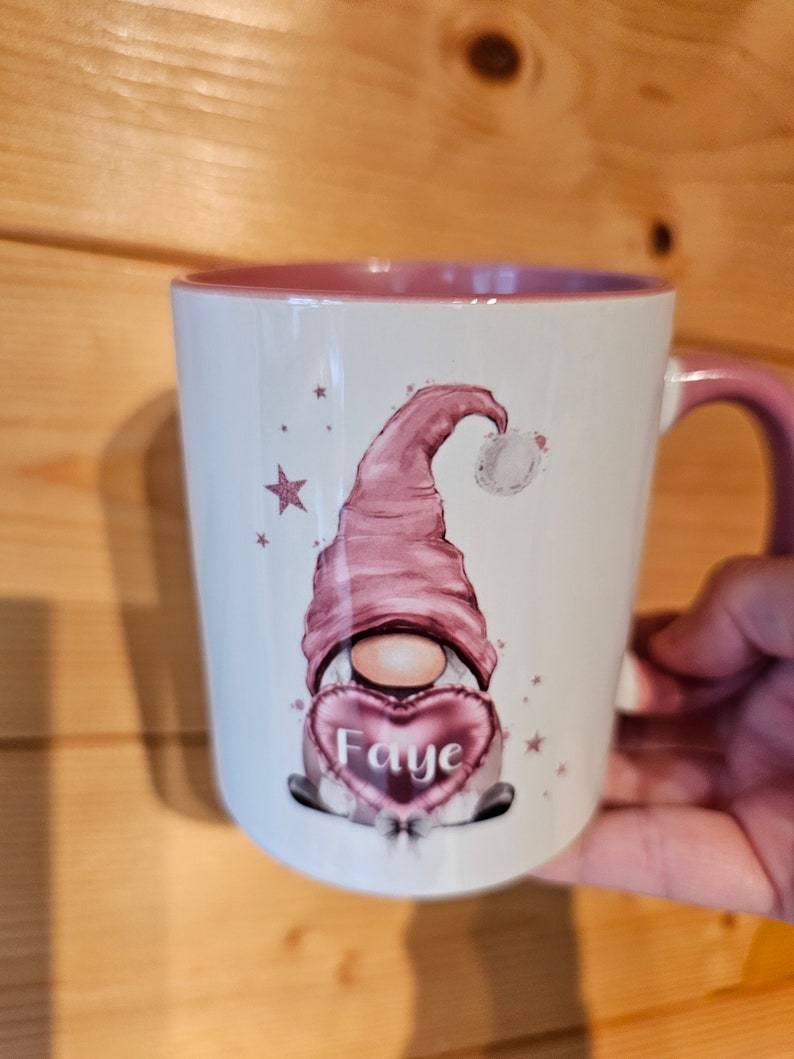 Personalised Pink Gonk Mug & Coaster for Friend or Wife - Etsy UK