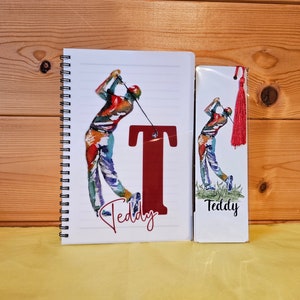 Personalised Golfer Bookmark, Personalised Bookmark, Male Letterbox ...