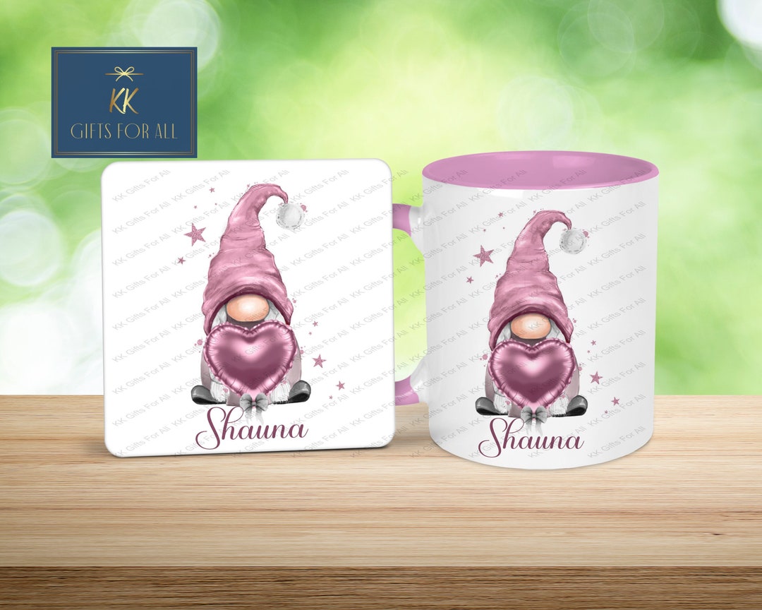 Pink Gonk Mug, Personalised Gonk Mug, Birthday Gift for Her, Valentines ...