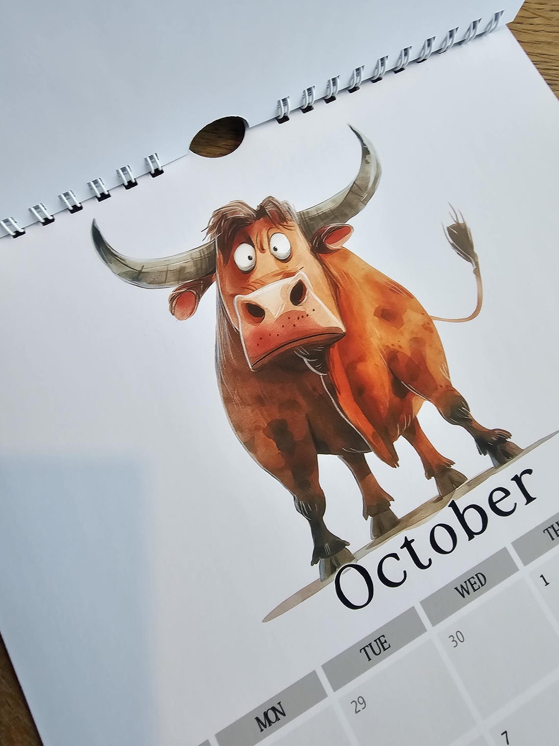 2026 Quirky Farm Animal Calendar, Whimsical Home & Office Decor, A4 ...