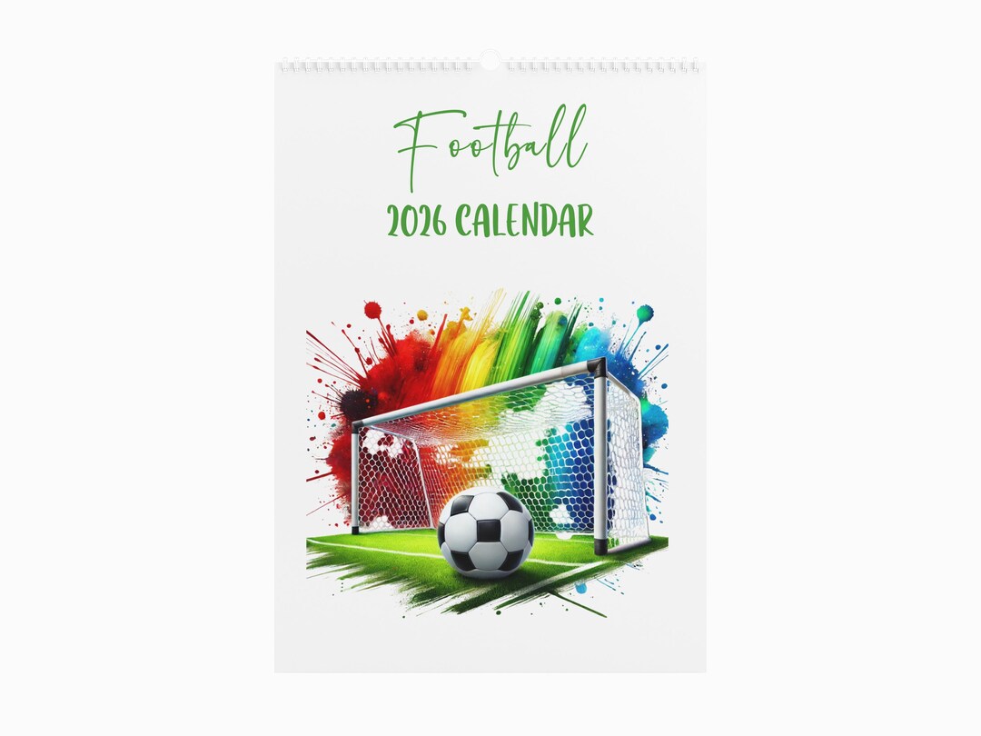 2026 Football Calendar, Football Wall Calendar, Footie Lover Gift, A4 ...