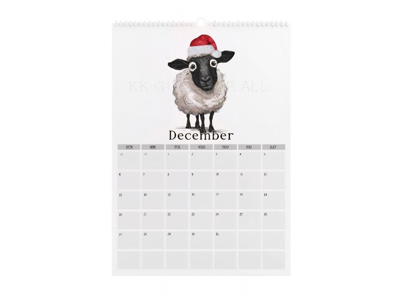 2026 Quirky Sheep Calendar, Funny Sheep Wall Calendar, Cute Farm Animal ...