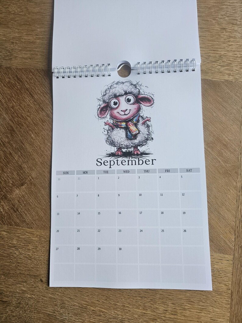 2026 Quirky Sheep Calendar, Funny Sheep Wall Calendar, Cute Farm Animal ...