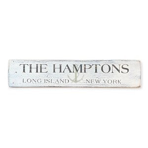Hamptons Sign Hamptons Location Sign Wood Home Decor Sign Housewarming ...