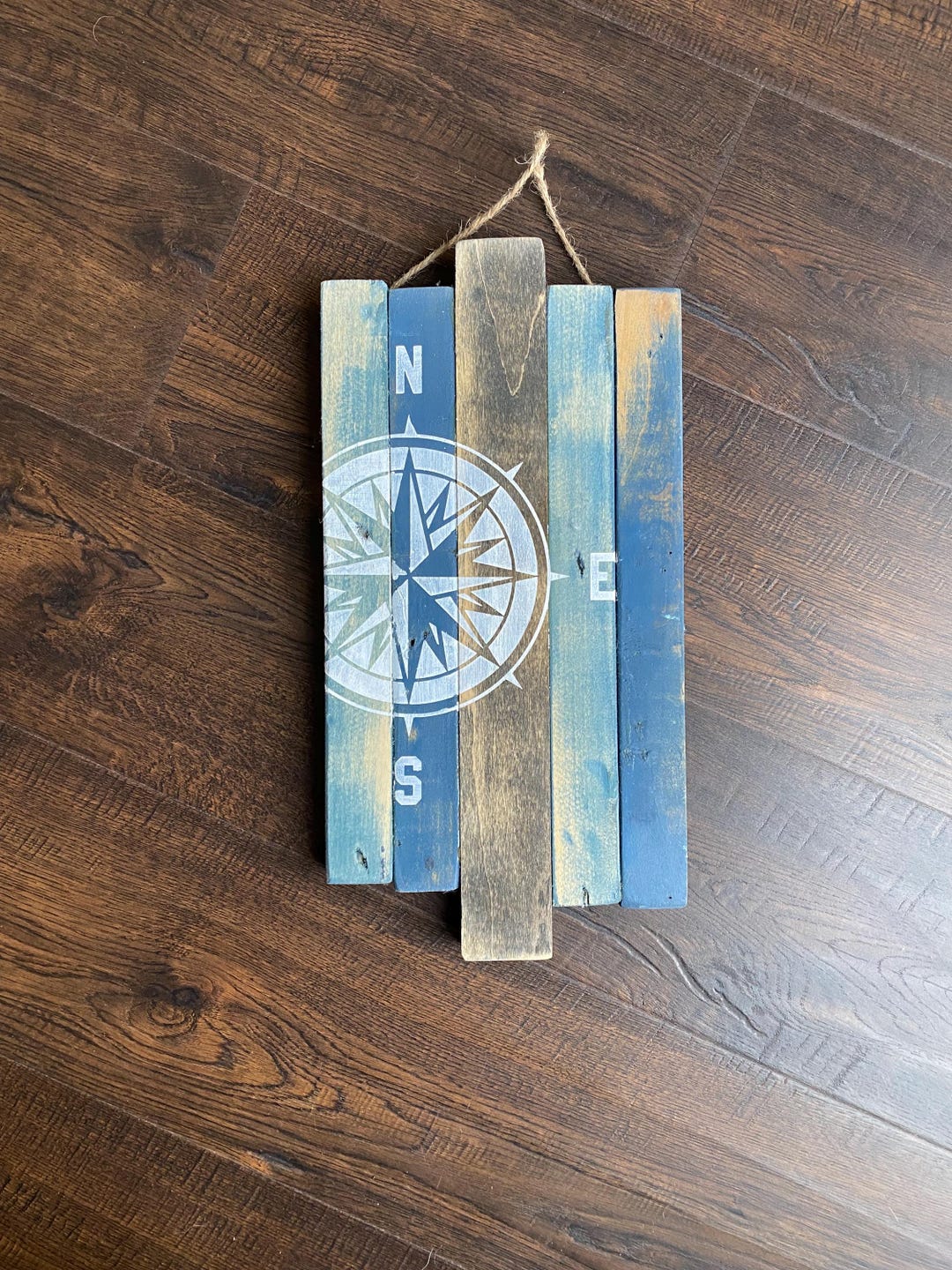 Wooden Compass Painting | Repurposed Wood | Wooden Sign | Compass Rose ...