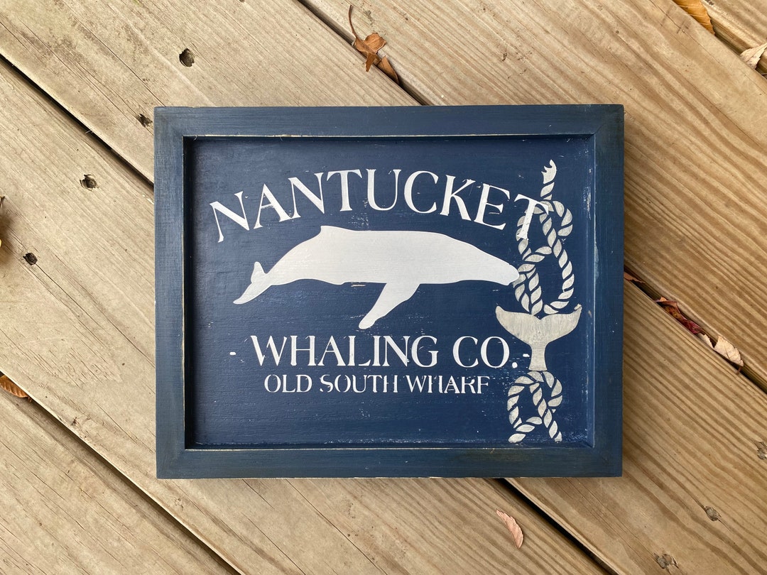 Nantucket Sign | Whaling Co | Wood Framed Decor Sign | Old South Wharf ...