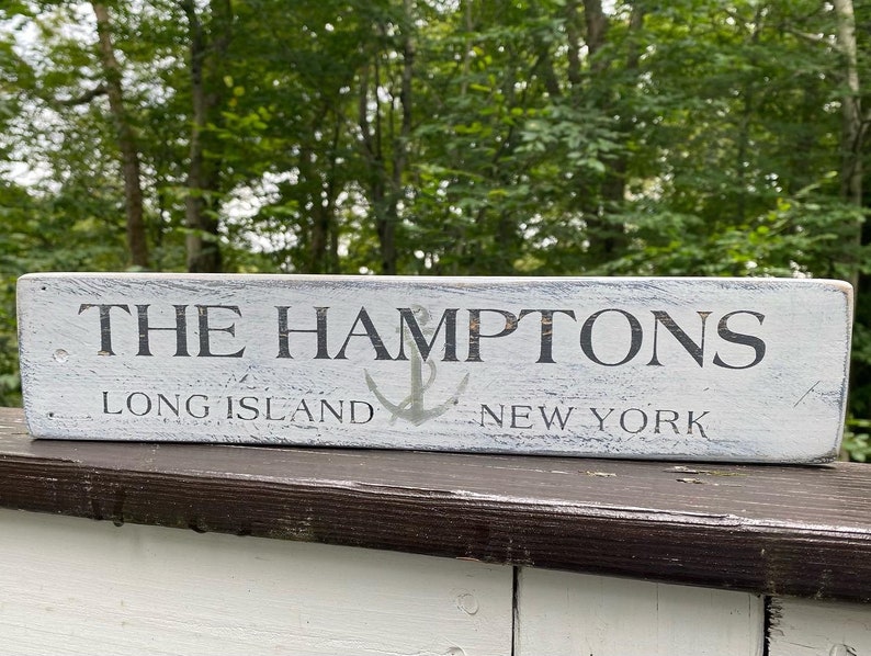 Hamptons Sign Hamptons Location Sign Wood Home Decor Sign - Etsy