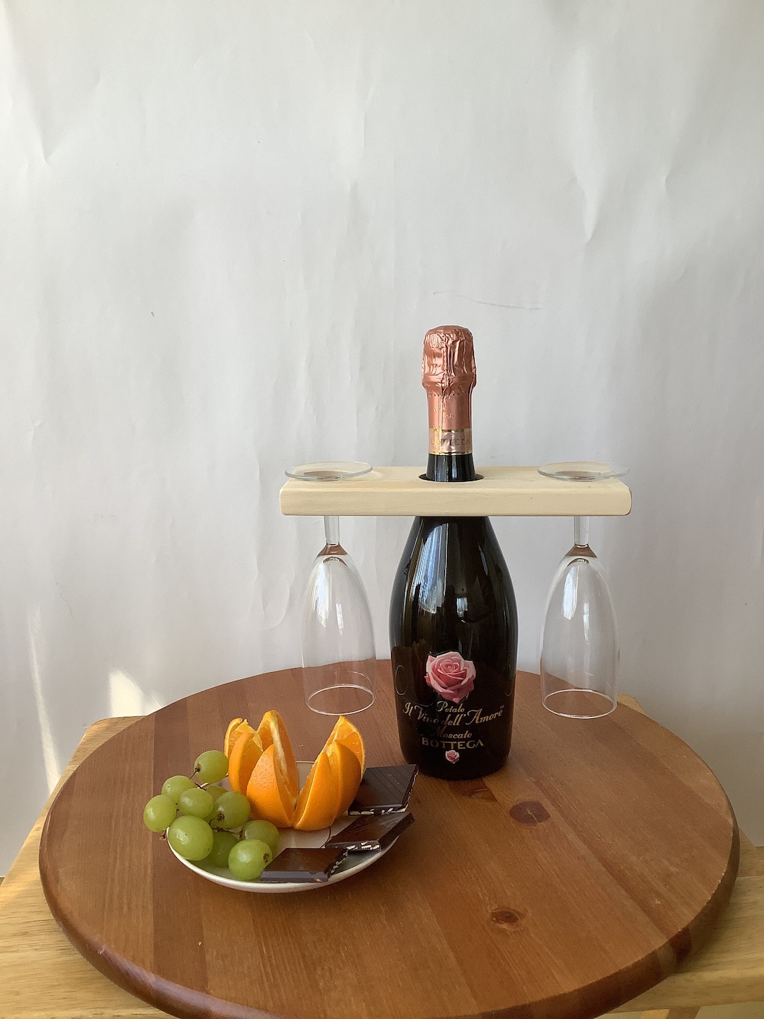Wooden Wine Glass Holder, Wine Caddy, Portable Rustic Wine Glass Rack ...