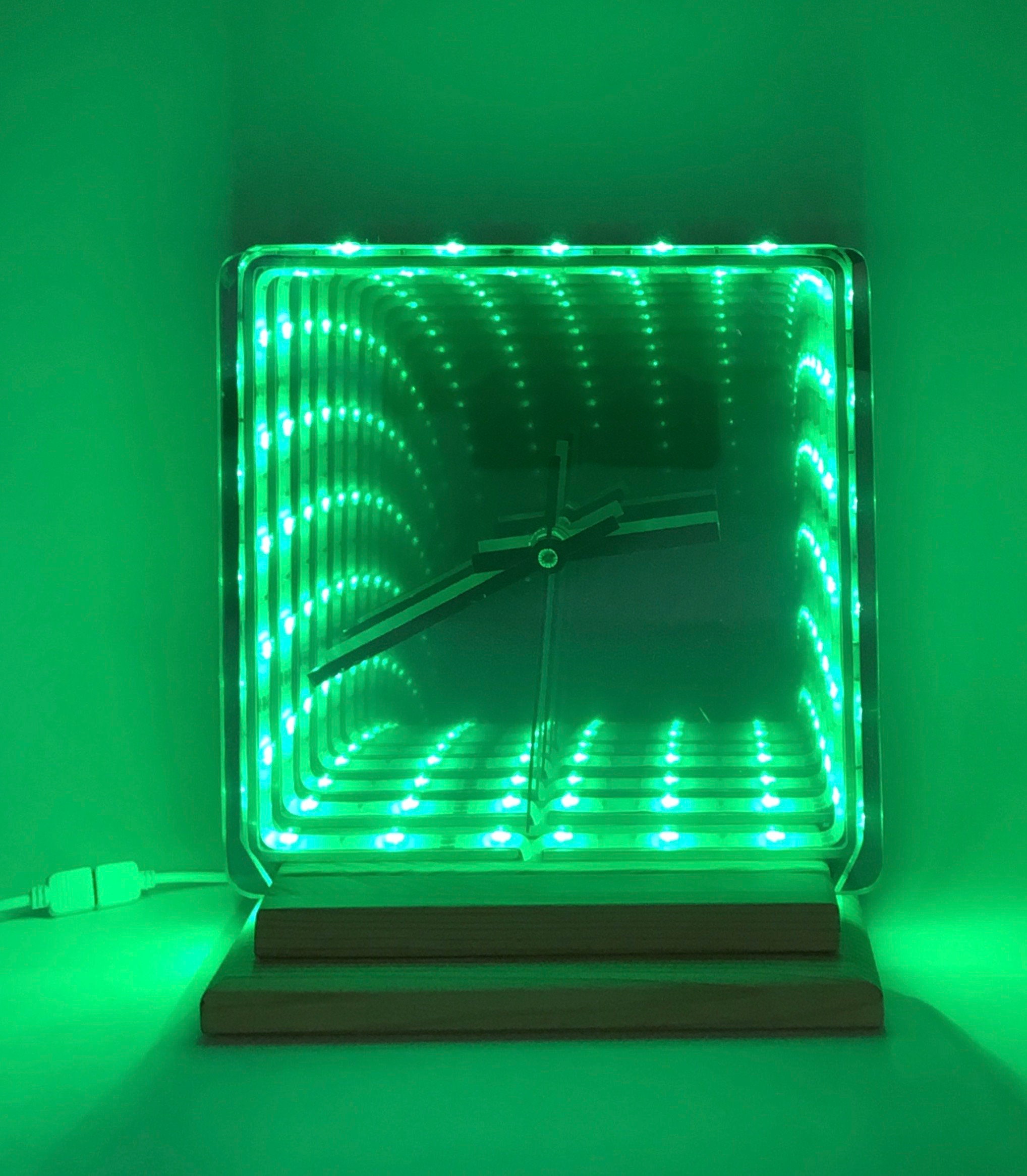 Handmade Table Lighting With Clock, Unique Night Light, Luminous Clock ...