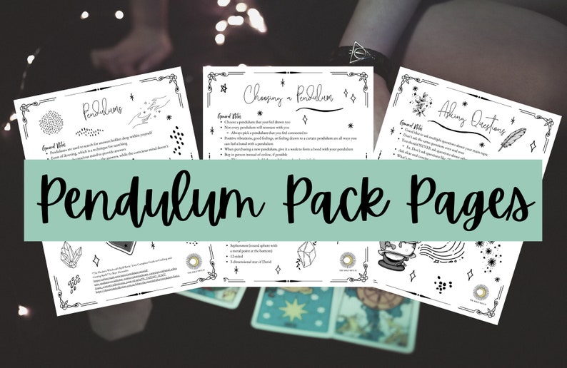 Pendulum Pack Book of Shadows Printable Grimoire Pages - Etsy Canada