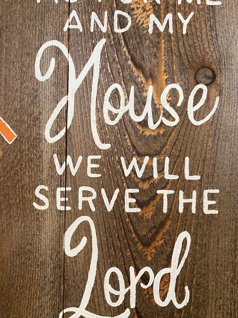 As for Me and My House We Will Serve the Lord Wood Sign Wall Decor Hand ...