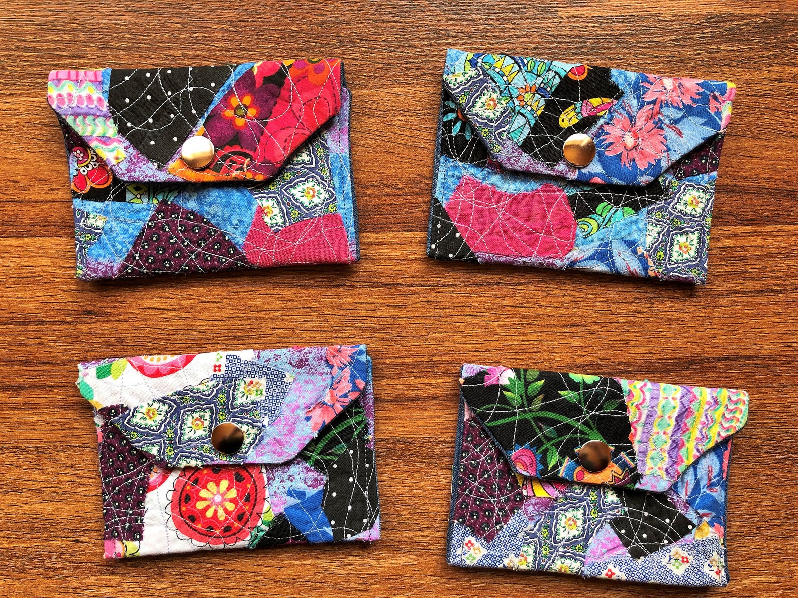 Crazy Quilt Wallet, Patchwork Coin Purse, Patchwork Handmade Wallet ...