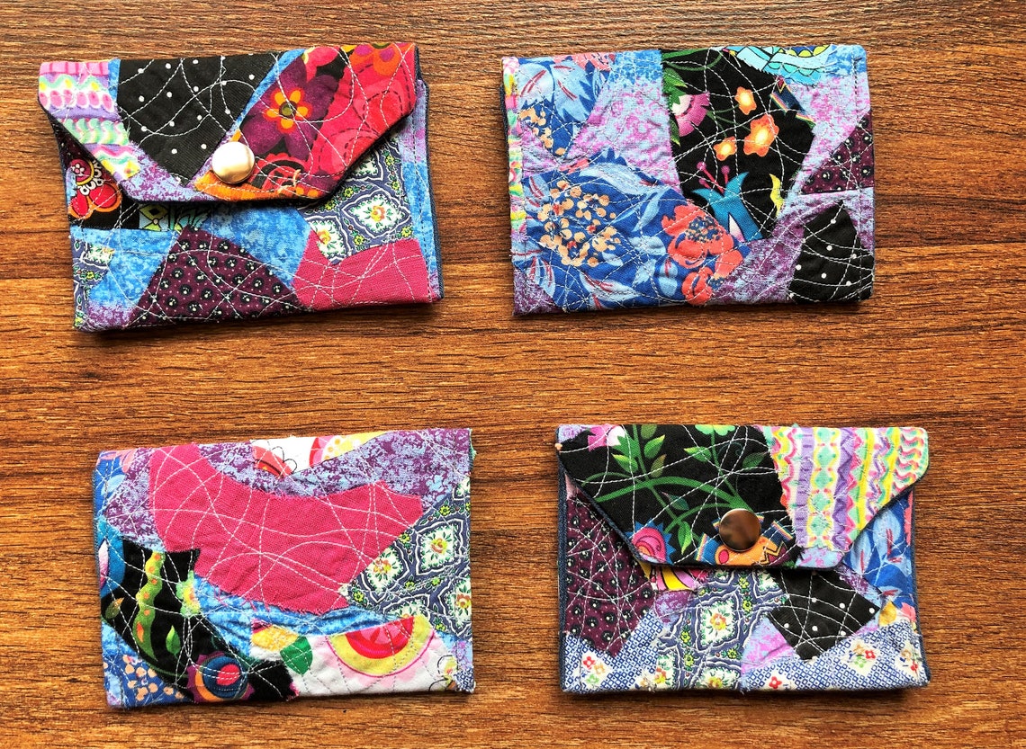 Crazy Quilt Wallet, Patchwork Coin Purse, Patchwork Handmade Wallet ...