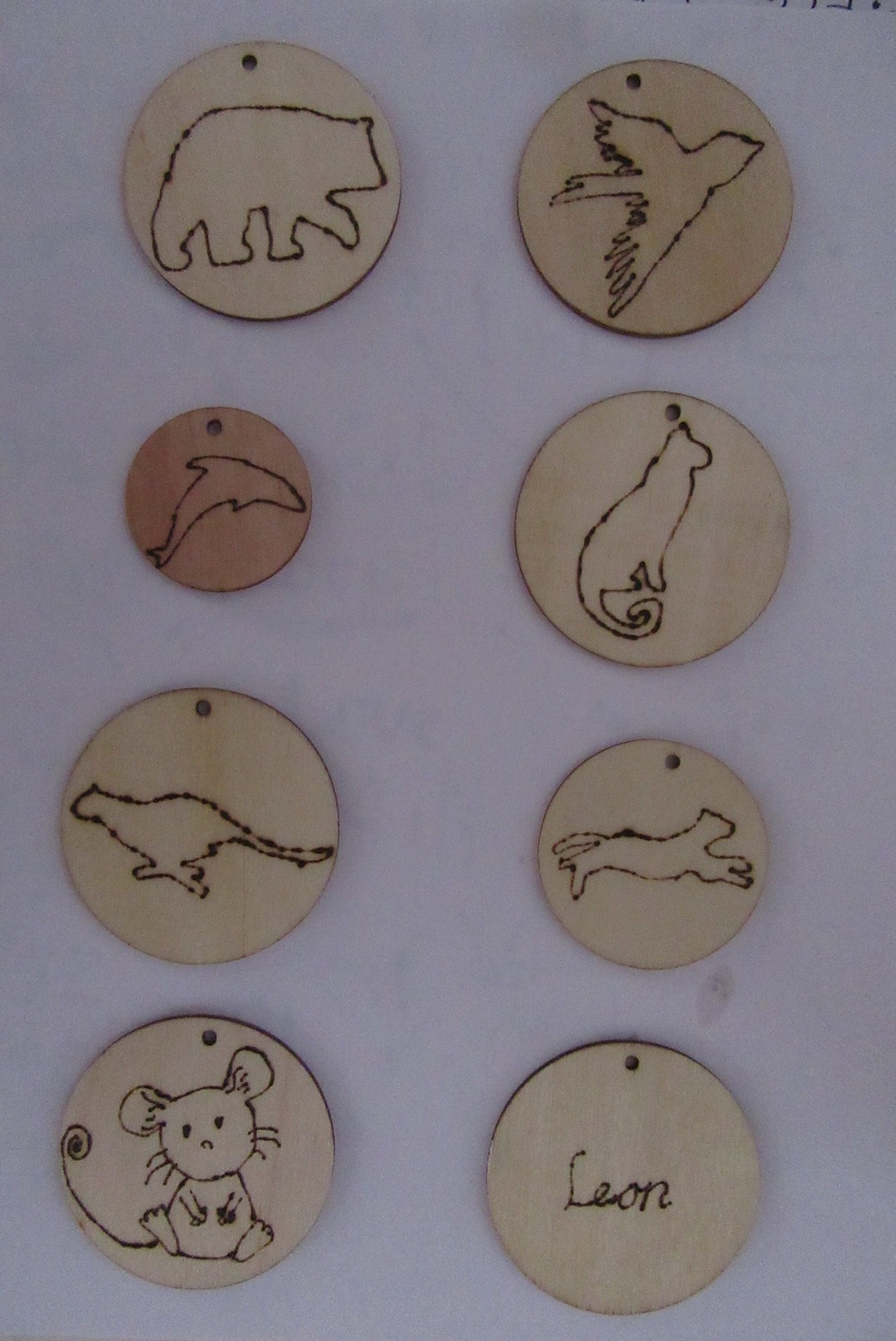 Animal Motifs Keychain With Name - Etsy