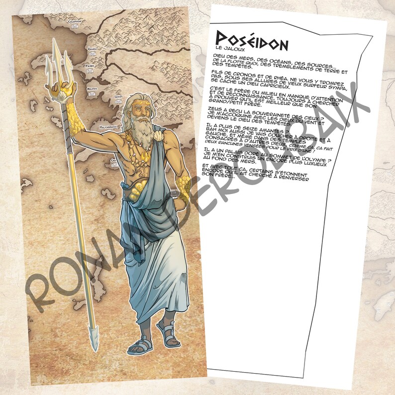 Map of the Olympian Gods 2 Hestia Hephaestus Hera Hermes Metis Poseidon ...