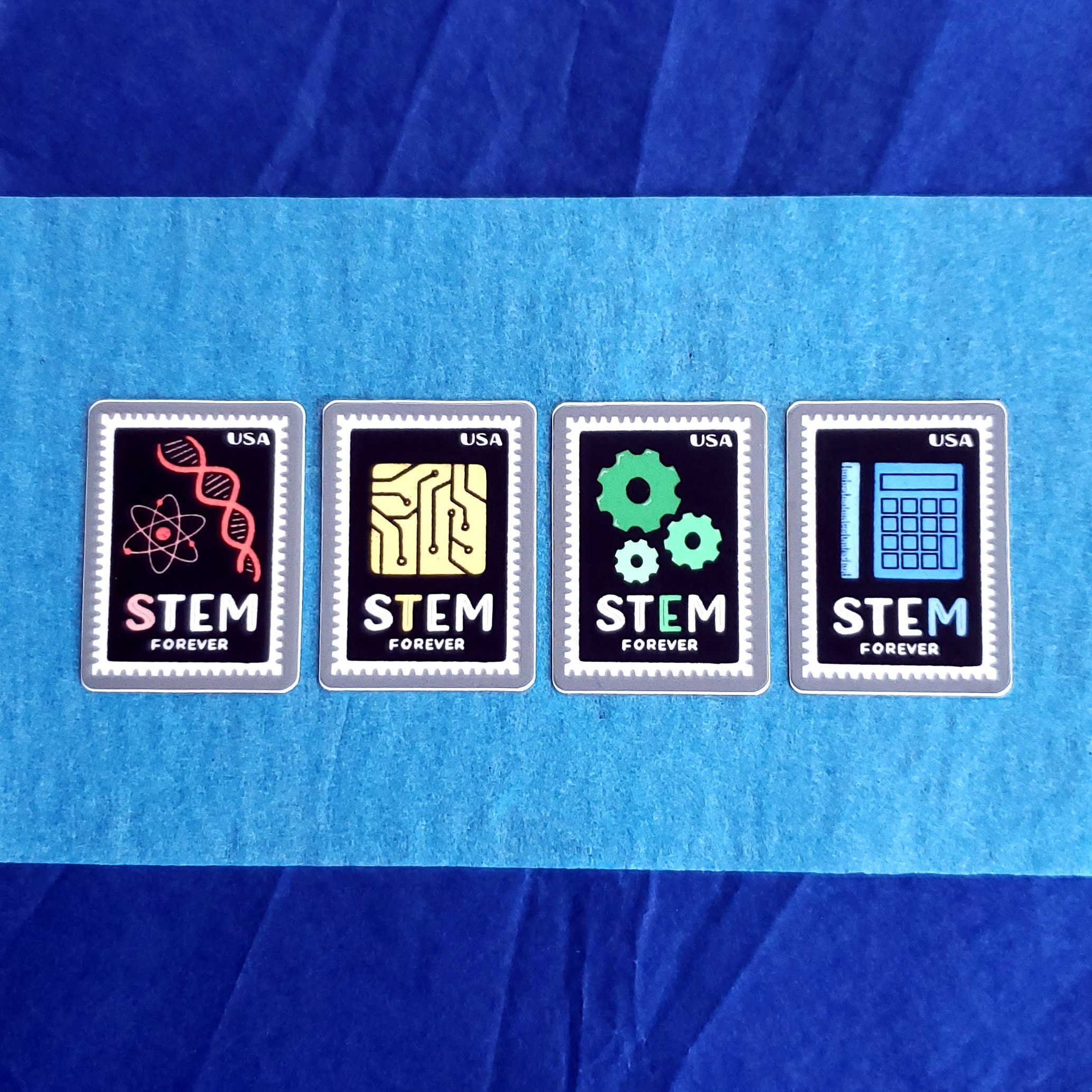 STEM Postage Stamps SET Vinyl Stickers Biology Chemistry - Etsy
