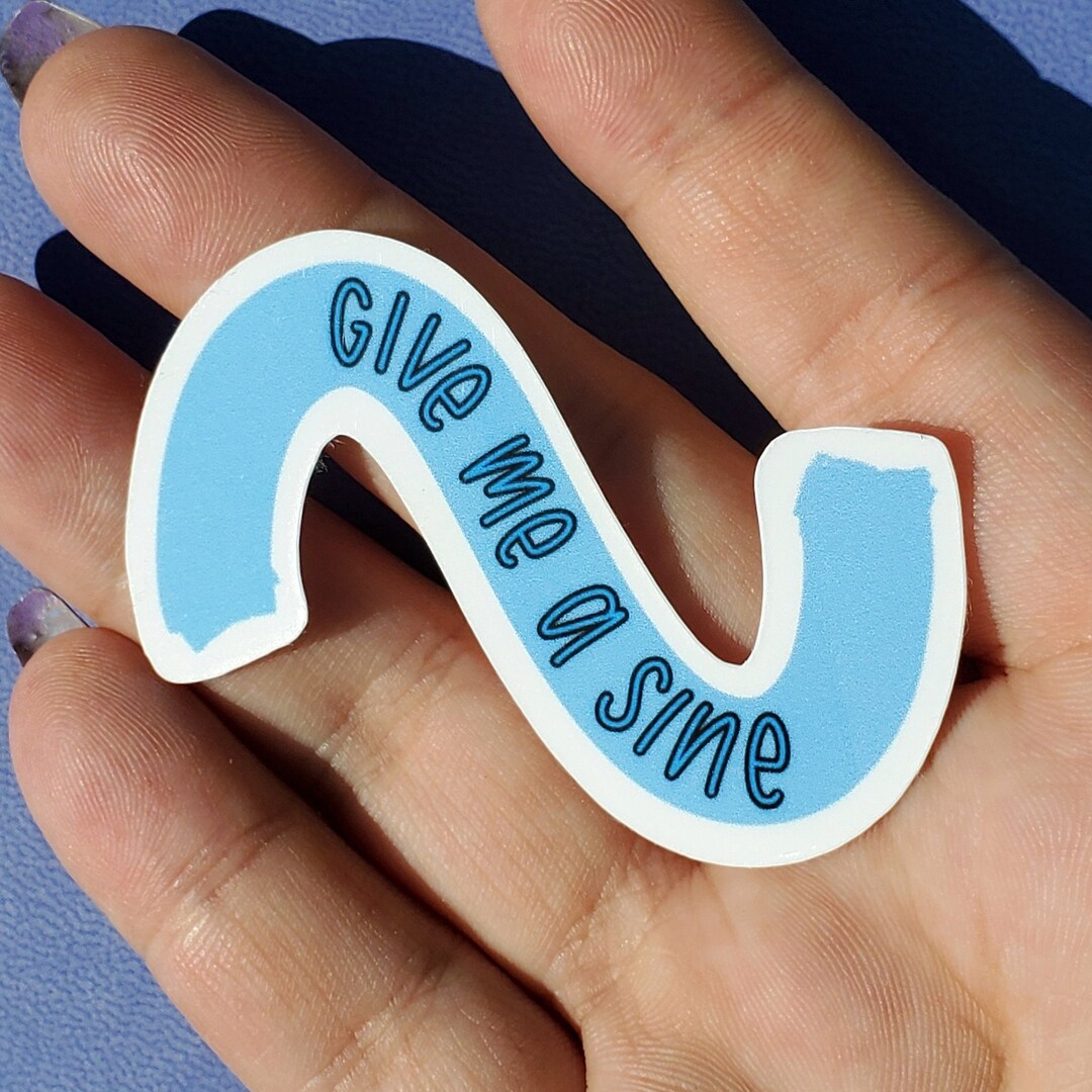 Dame una pegatina de vinilo SINE / Ciencia STEM Math Graph Scientist ...