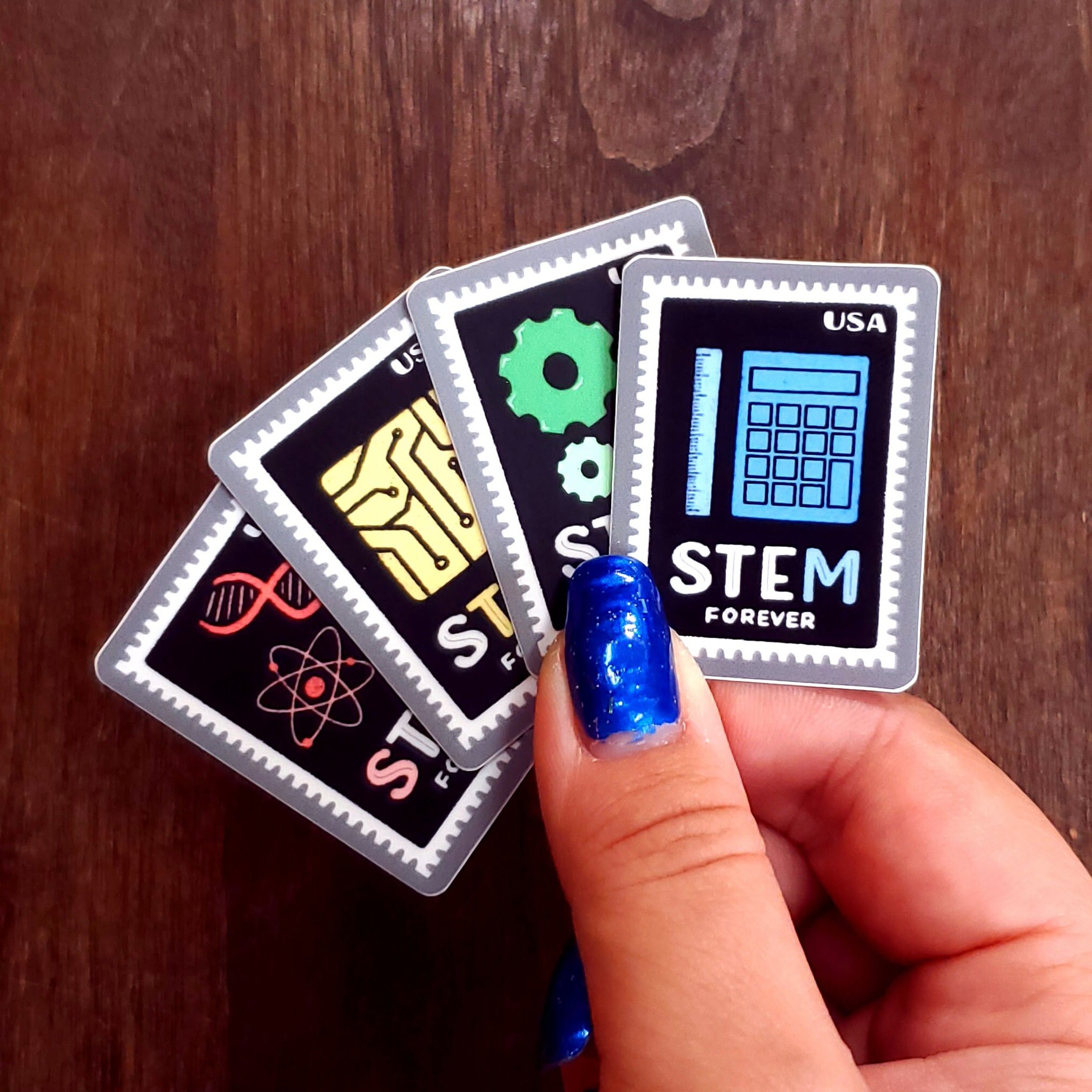STEM Postage Stamps SET Vinyl Stickers Biology Chemistry - Etsy