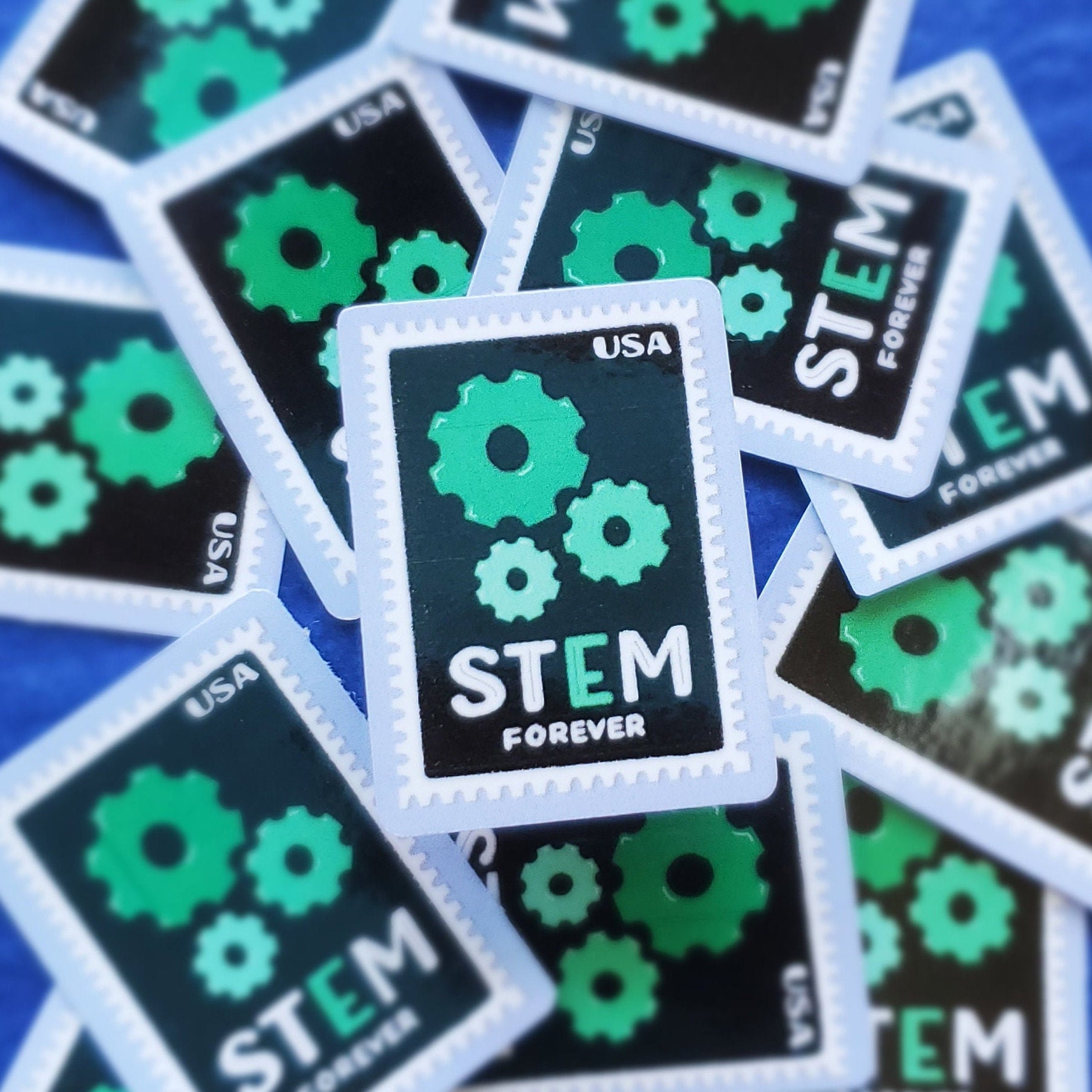Engineering STEM Postage Stamps Vinyl Stickers Science | Etsy