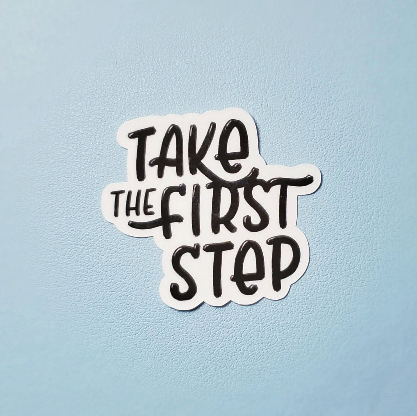 Take the First Step Vinyl Sticker Inspiration Black White | Etsy
