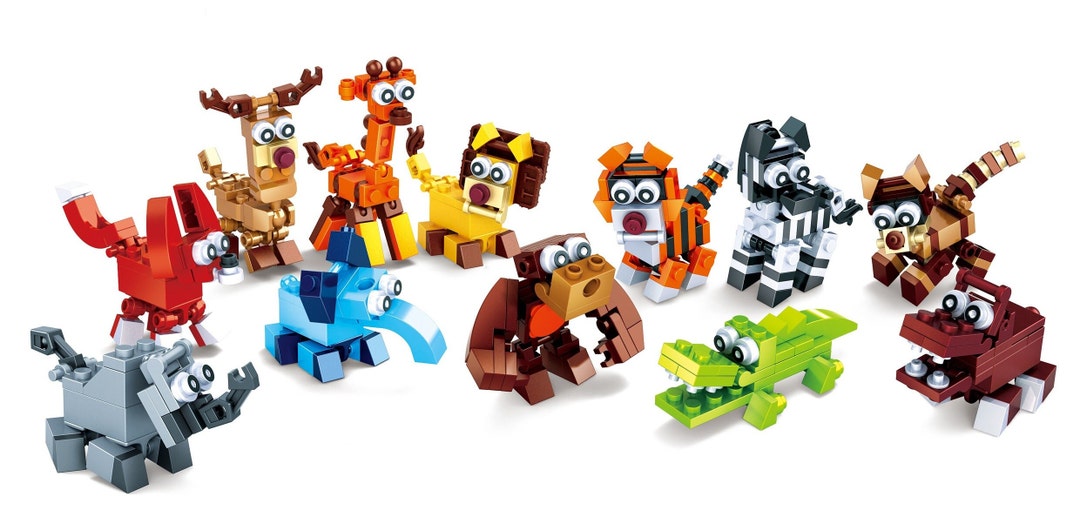 Jungle Animal Brick Kits - Etsy UK