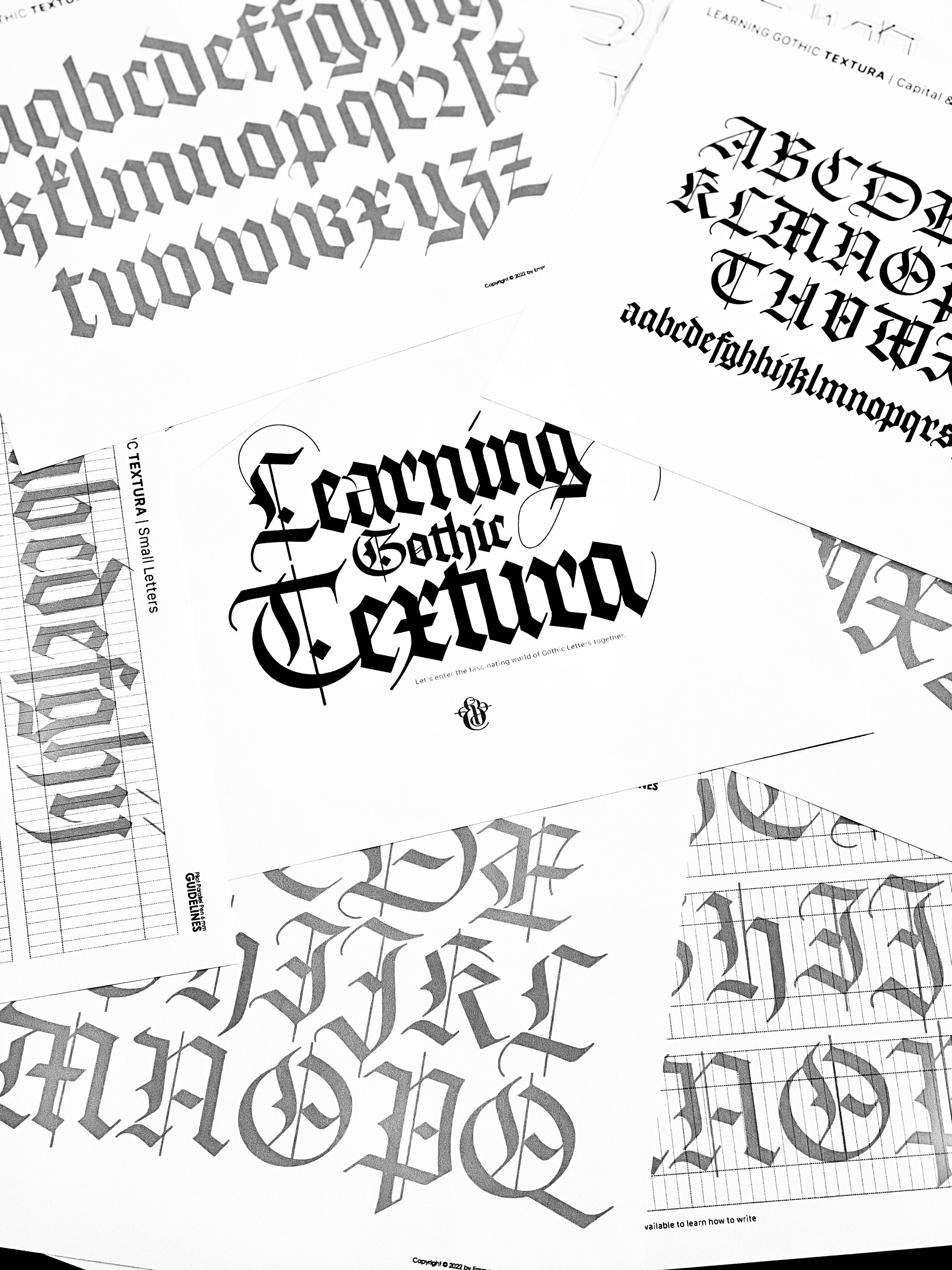 Gothic Letters Ebook Free Gothic Textura, English Gothic Workbook ...