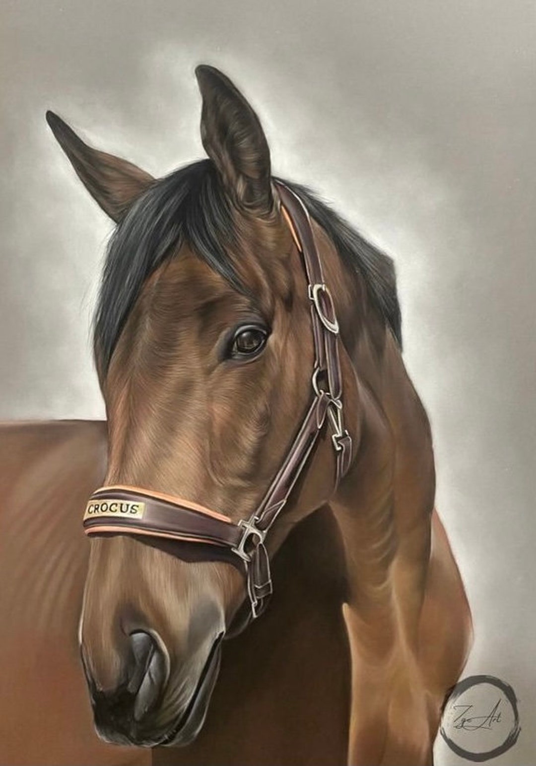 Equine Artist - Custom Horse Portrait From Photo - Pastel Pencils ...