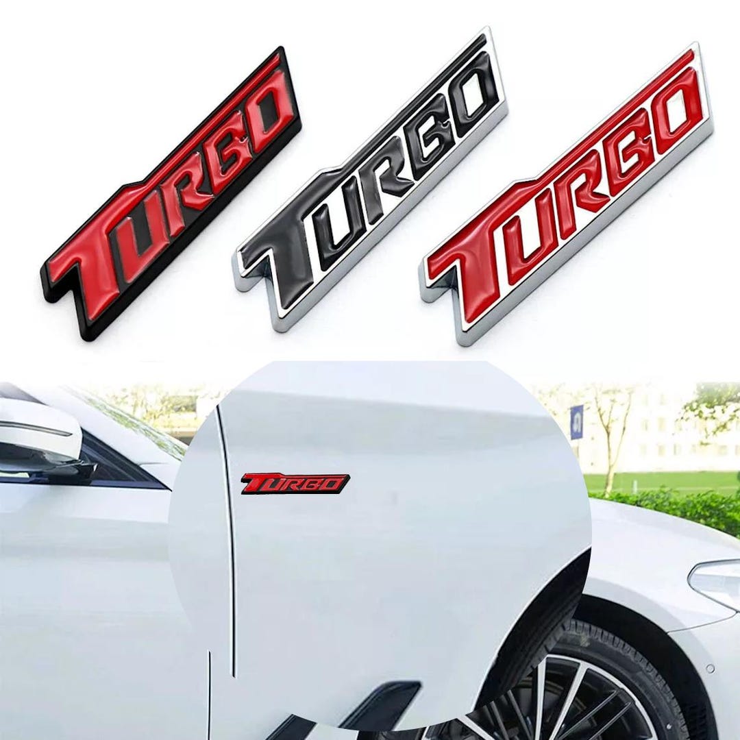 Turbo Emblem Turbo Badge Red Black Colour Sticky Turbo - Etsy