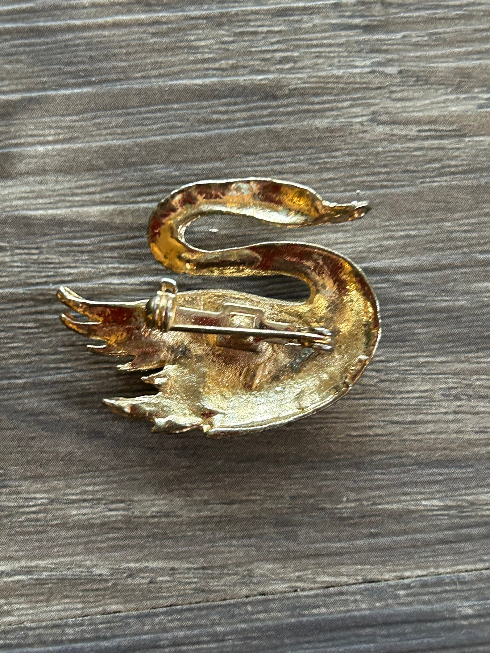 1960's Vintage Swan Jewel Eye Gold Tone Brooch Pin by Gerry’s - Etsy